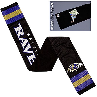 Baltimore Ravens Littlearth Football Jersey Scarf w/ Pocket