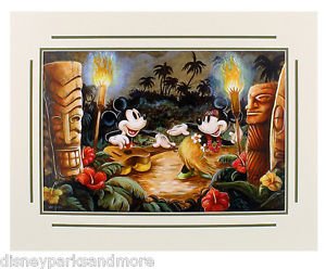 Disney Parks Mickey and Minnie Mouse Hula Time Deluxe Print by Darren ...