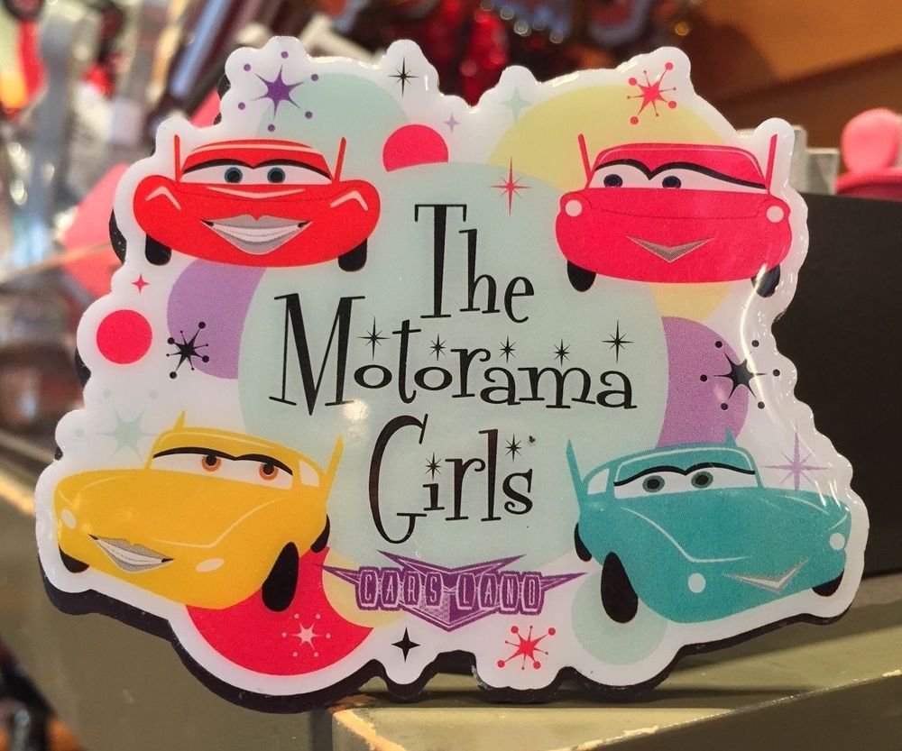 DISNEY PARK DISNEY PIXAR CARS CARS LAND THE MOTORAMA GIRL METAL MAGNET NEW