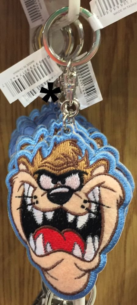 Six Flags Magic Mountain Looney Tunes Tasmanian Devil Felt Emb Keychain New
