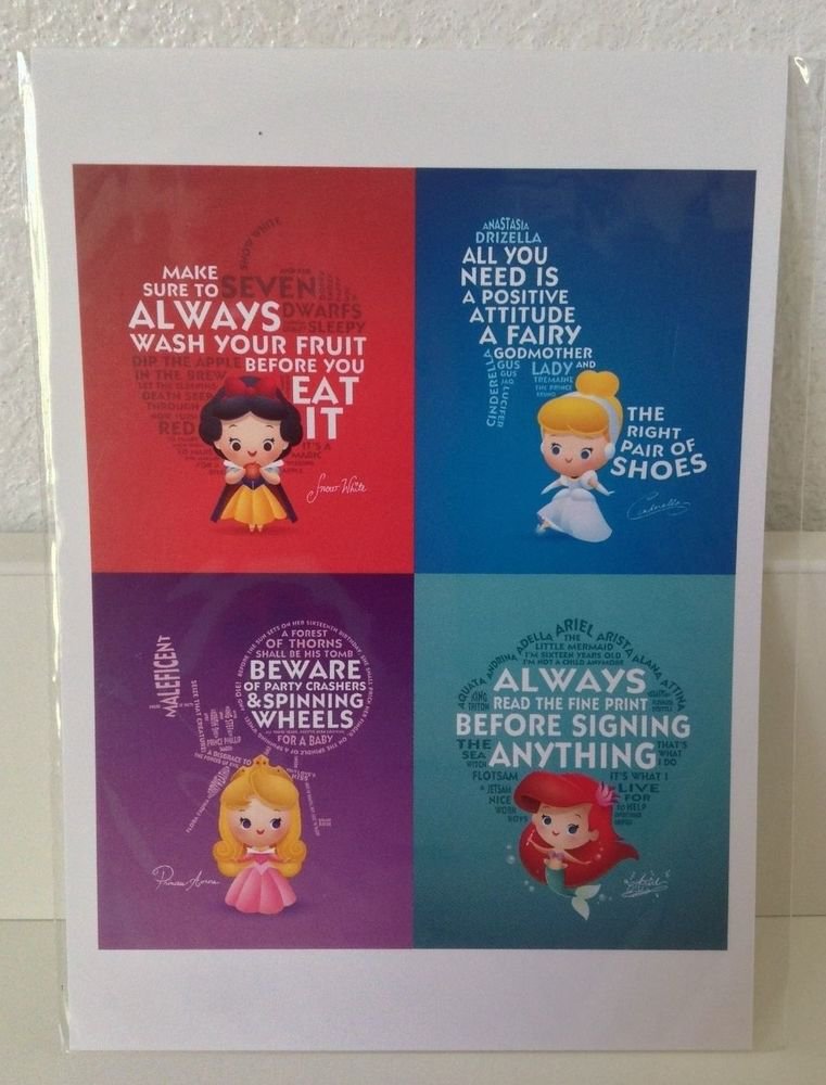 Disney WonderGround Life Lessons from Princesses Postcard Jerrod ...