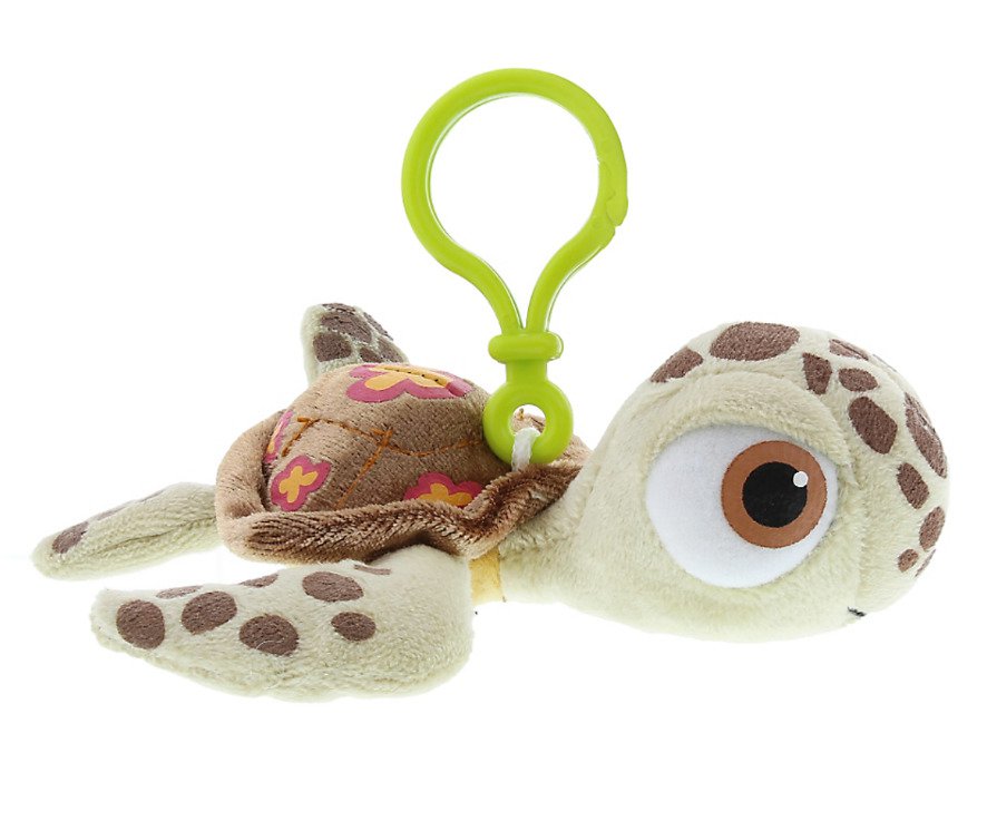 Disney Parks Finding Nemo's Squirt Turtle 4" Plush Dangling Keychain New