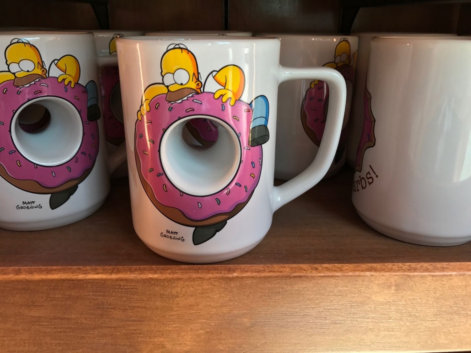 Universal Studios Exclusive The Simpsons White Ceramic Homer Mug Mmm ...
