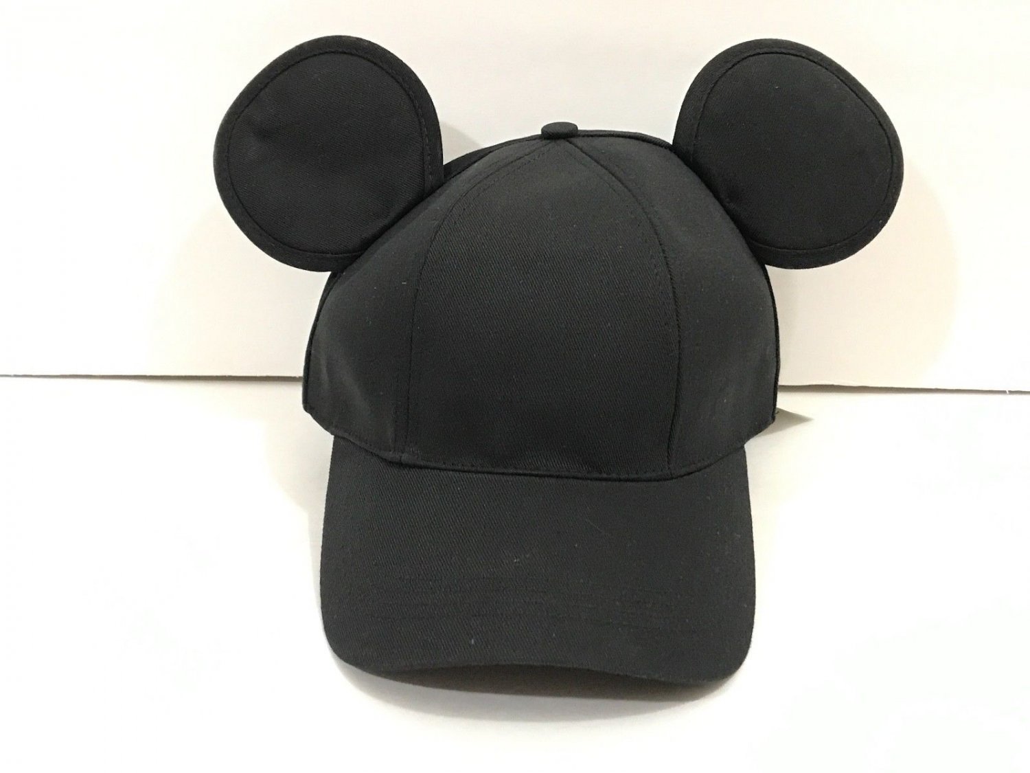 Disney Parks Mickey Mouse Ears Black Snapback Baseball Cap Hat New (Adult)