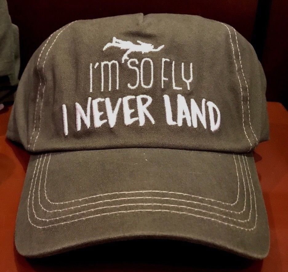 Disney Parks Exclusive I'm So Fly I Never Land Peter Pan Baseball Hat ...