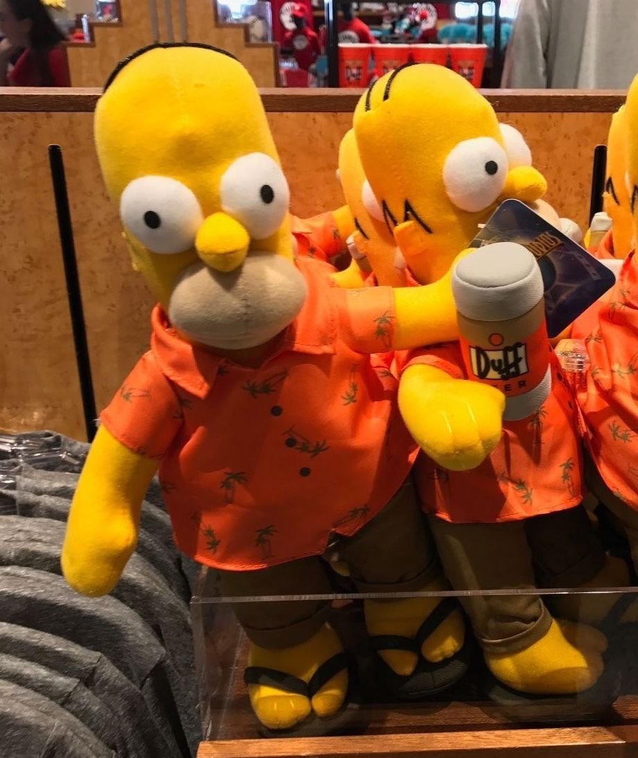 Universal Studios Exclusive The Simpsons Homer and Duff Beer 15" Plush ...