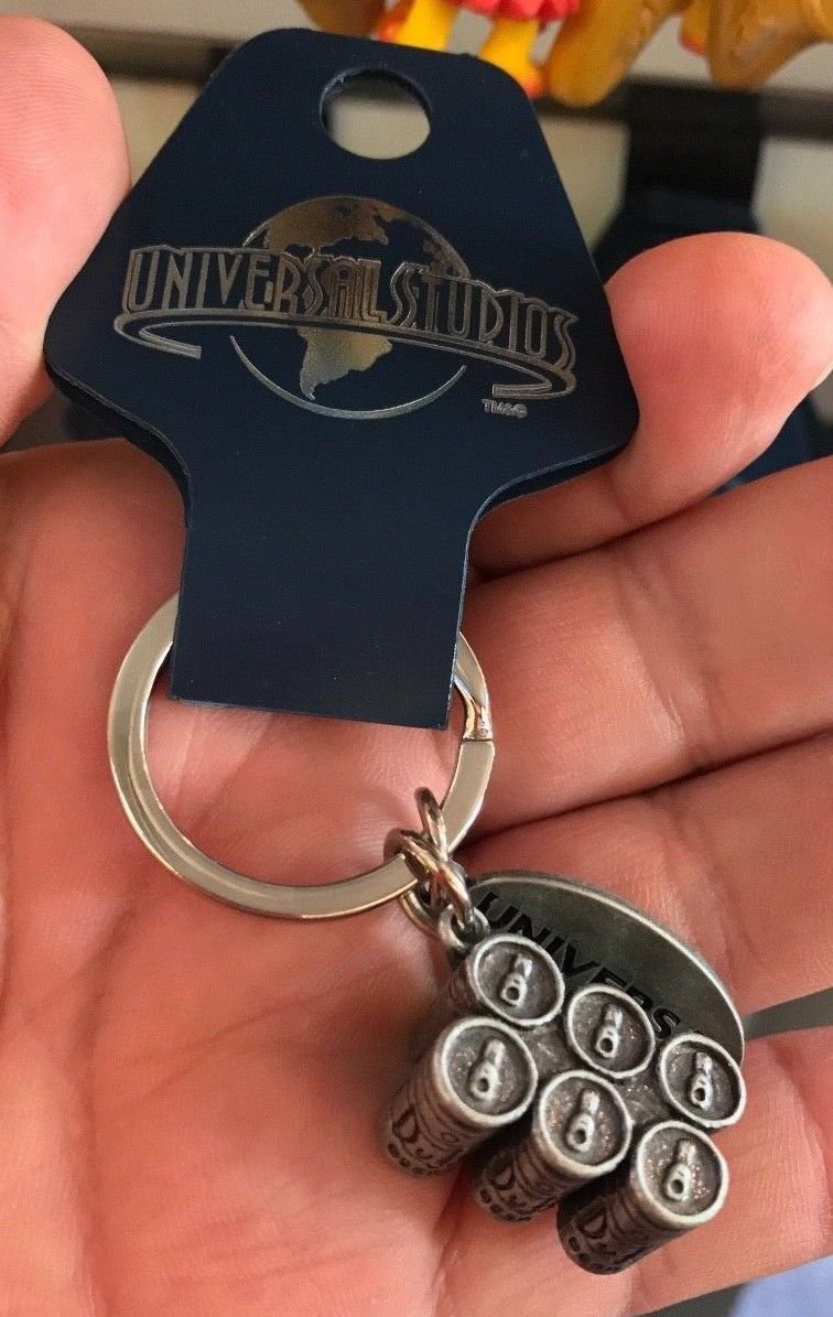 Universal Studios The Simpsons Duff Beer Six Pack Metal Keychain New