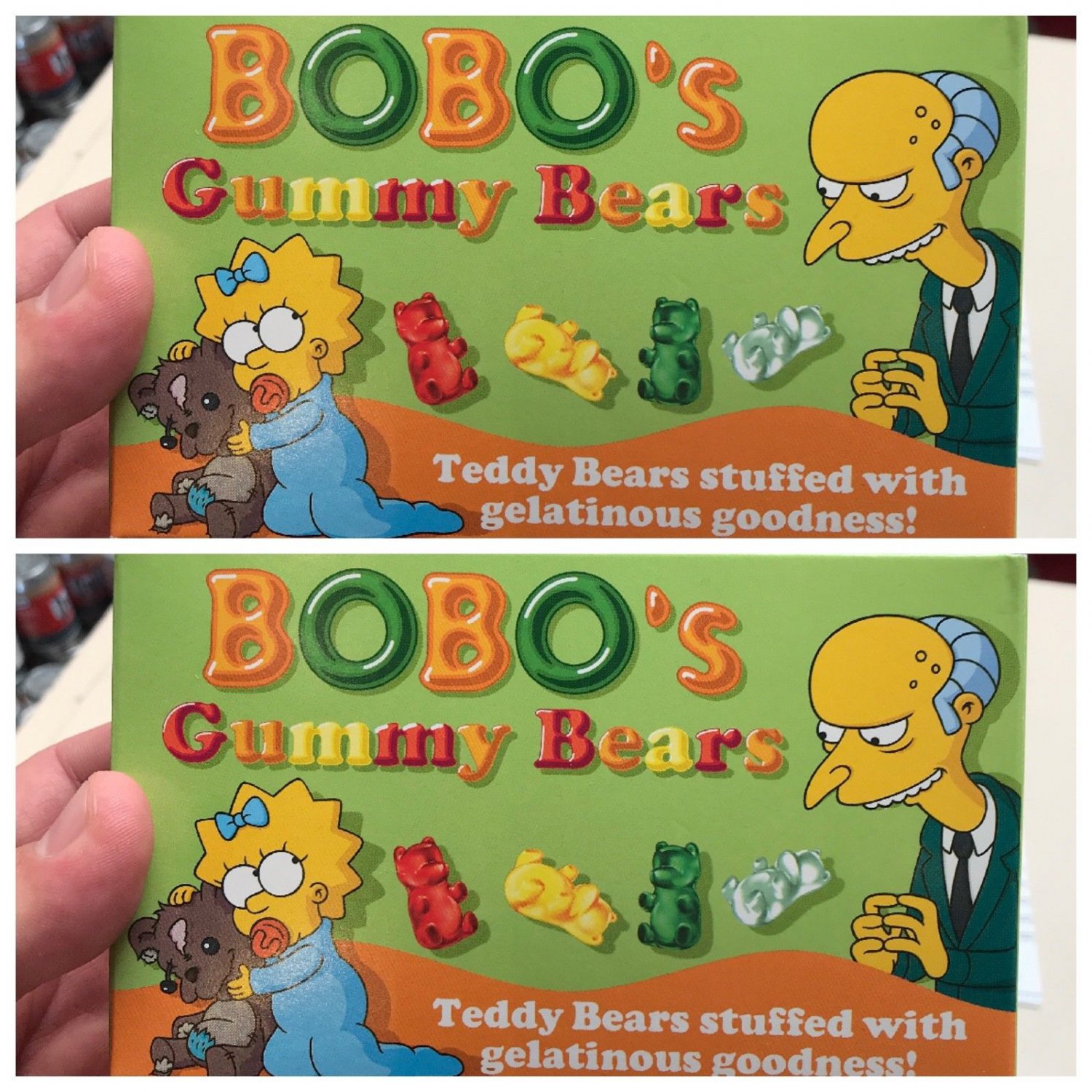 Universal Studios Exclusive The Simpsons Bobo's Gummy Bear Set of 2 New