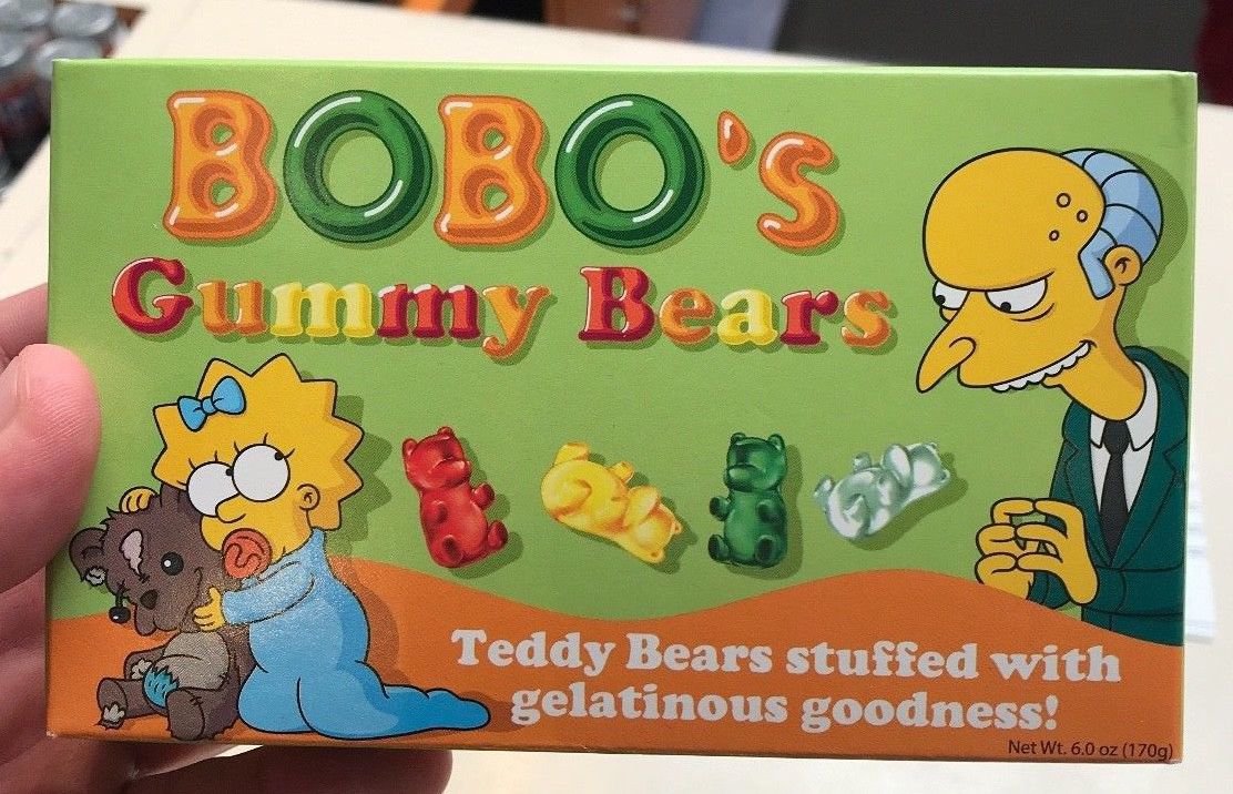 Universal Studios Exclusive The Simpsons Bobo's Gummy Bear Set of 2 New
