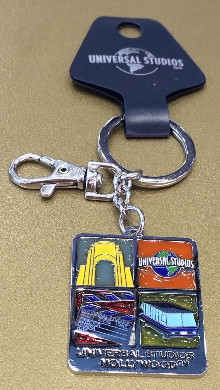 Universal Studios Four Square Stain Glass Keychain New