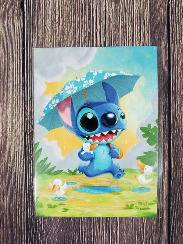 Disney Lilo & Stitch Rainy Day Stitch Postcard by Kristin Tercek ...