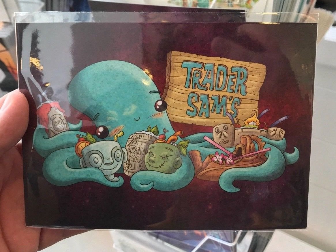 Disney WonderGround Trader Sam's Uh Oa Postcard Katie Cook New