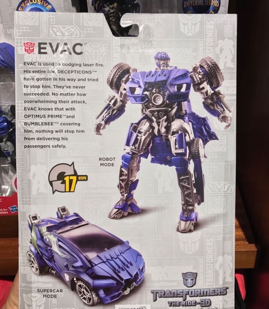 Universal Studios Exclusive Transformers the Ride-3D Evac Action Figure New