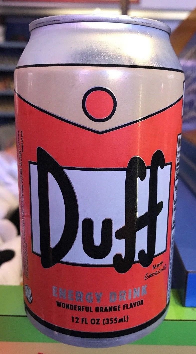 Universal Studio The Simpsons Duff Beer Duff Energy Drink 12oz Can (New)