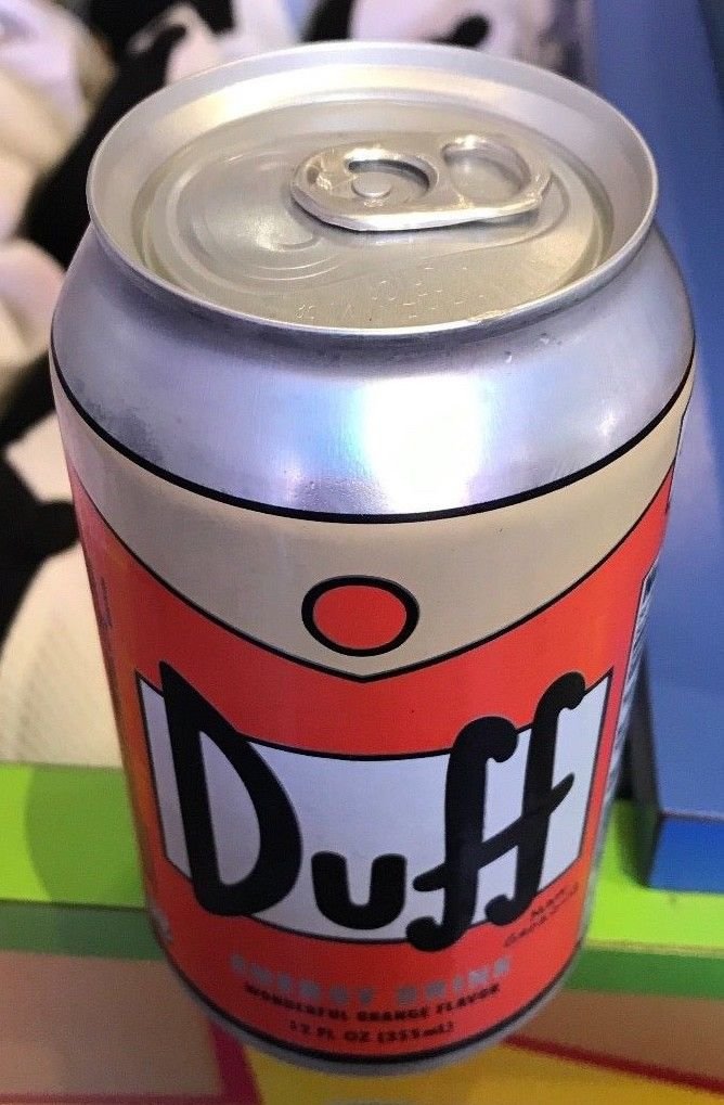 Universal Studio The Simpsons Duff Beer Duff Energy Drink 12oz Can (New)