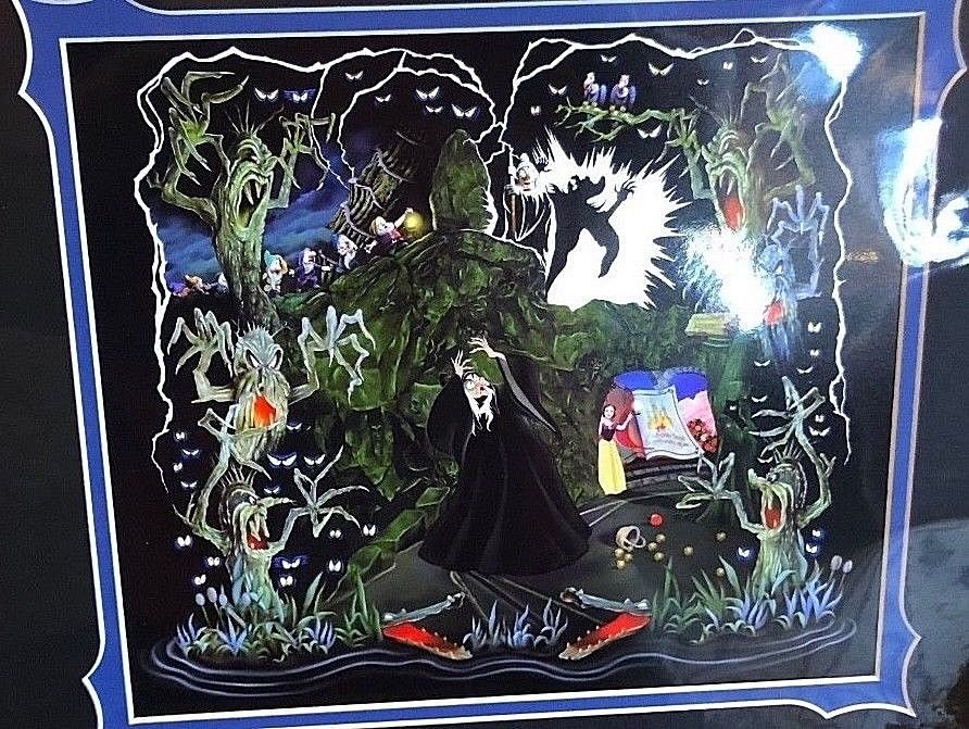 Disney Parks Snow White Scary Adventures A Frightened Witch Print Kurt ...