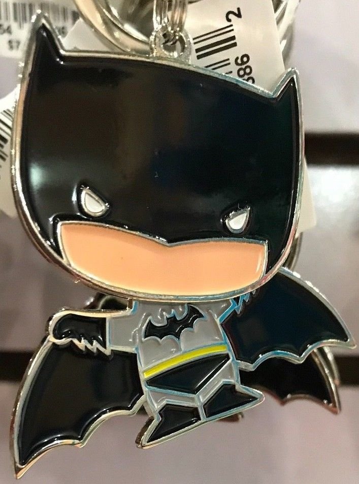 Six Flags Magic Mountain Chibi Batman Metal Keychain New