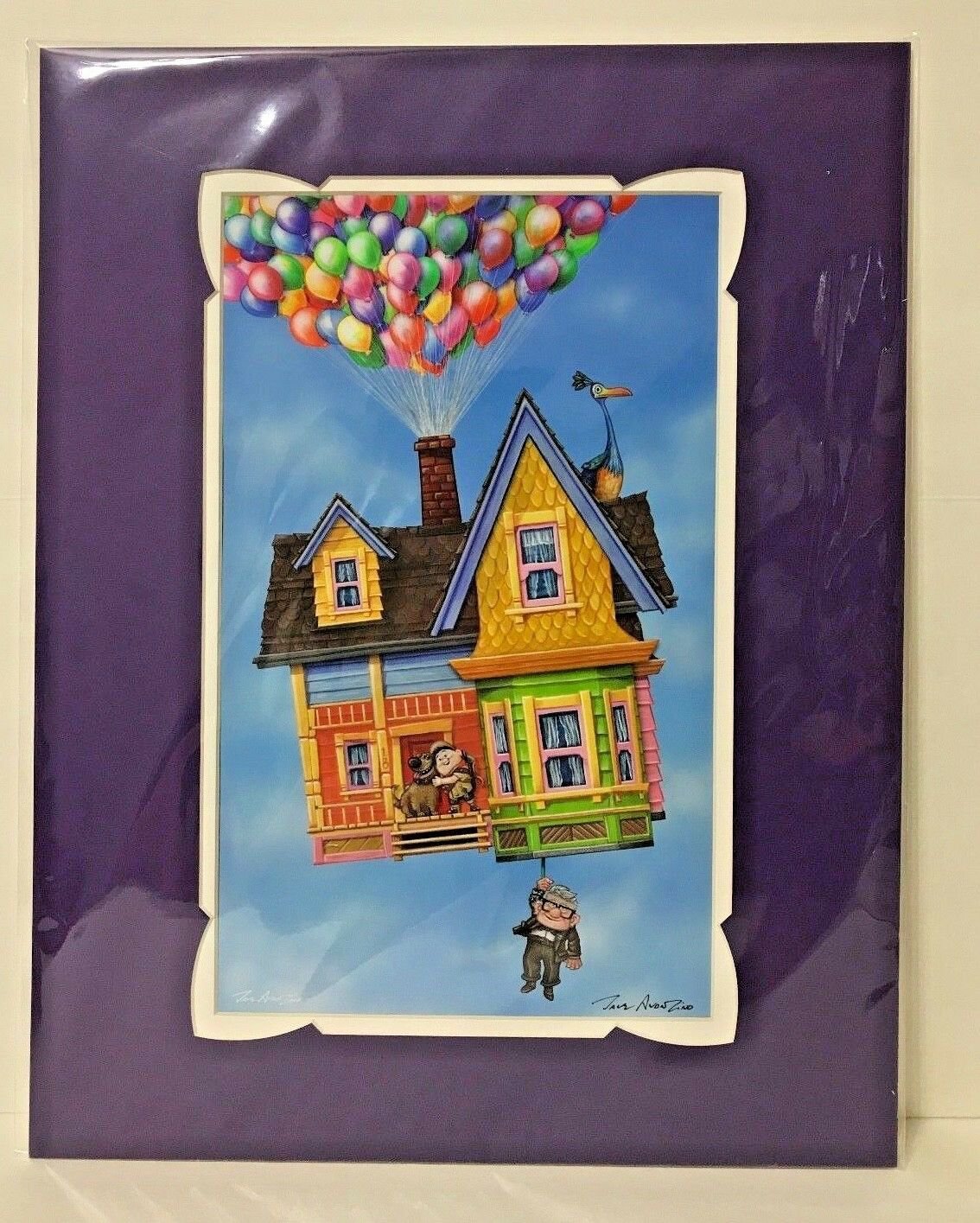 Disney Parks Exclusive Disney Pixar UP Deluxe Print Signed by Dave Avanzino