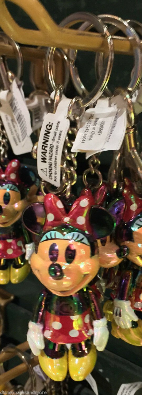 DISNEY PARKS EXCLUSIVE MINNIE MOUSE DOUBLE JOINTED KEYCHAIN NEW WITH TAG