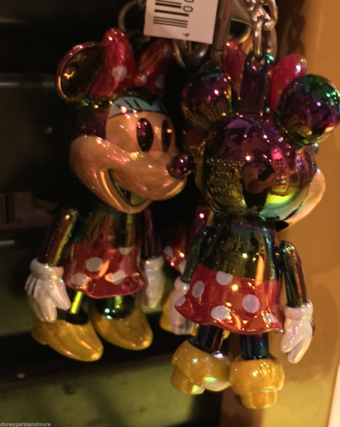 DISNEY PARKS EXCLUSIVE MINNIE MOUSE DOUBLE JOINTED KEYCHAIN NEW WITH TAG