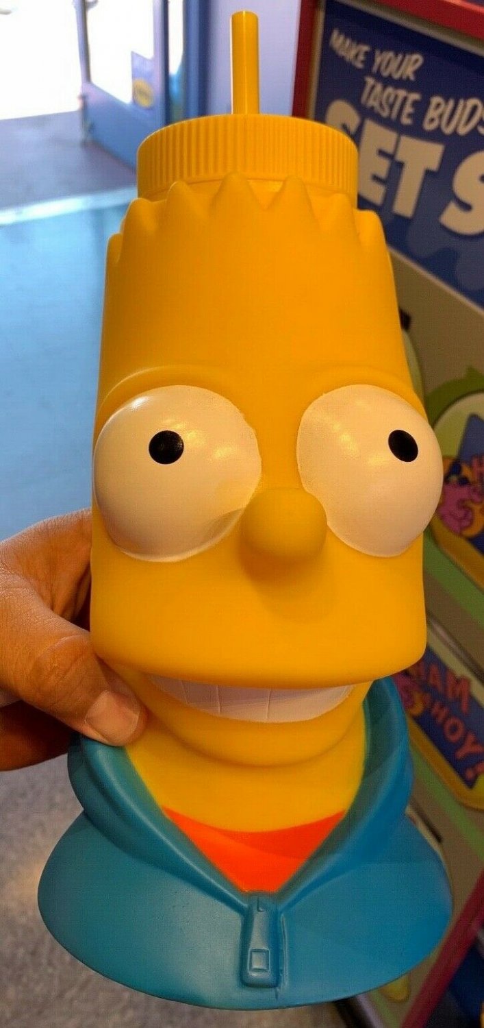 Universal Studios Exclusive The Simpsons Bart Simpson Travel Sipper Cup New