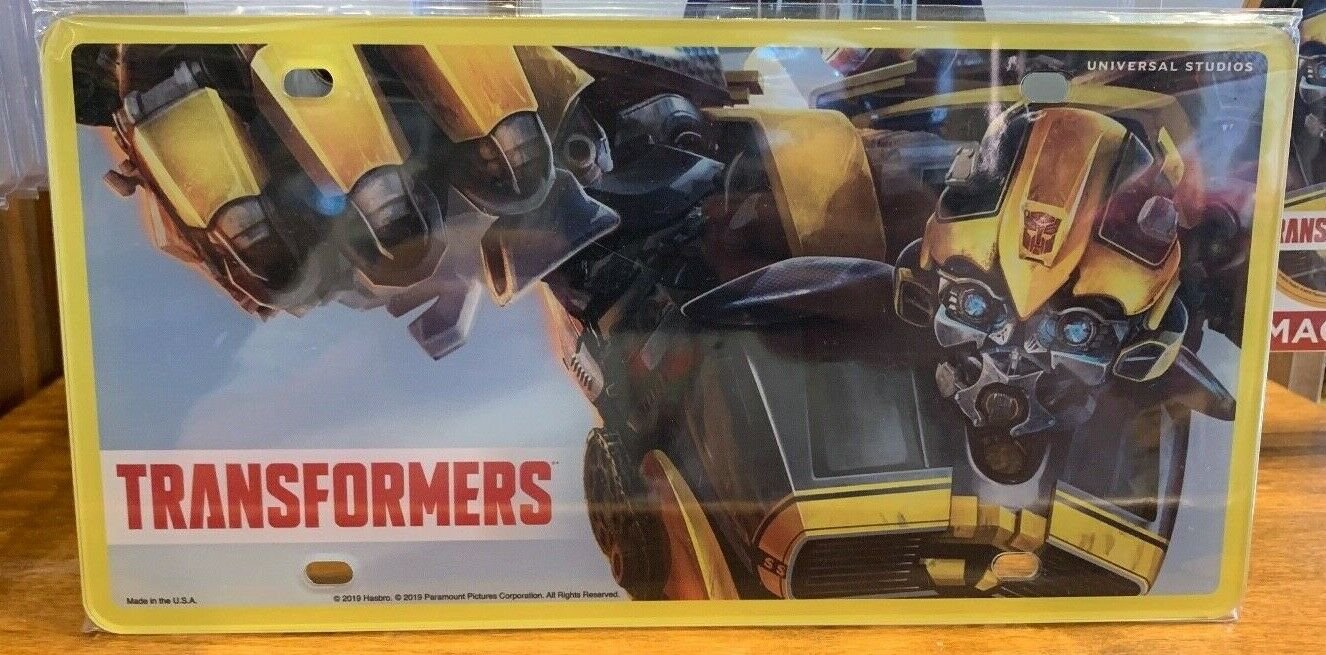 Universal Studios Autobots Transformers Bumblebee License Plate Frame New