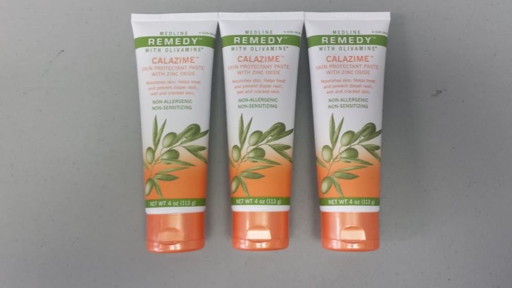 3 Medline 4 oz. Skin Remedy Paste w/Zinc Oxide + Calazime + Olivamine