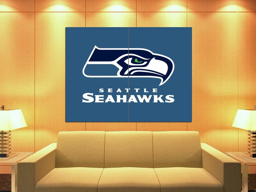 Seattle Seahawks Football Logo Hockey Sport Art Huge Giant Print Poster