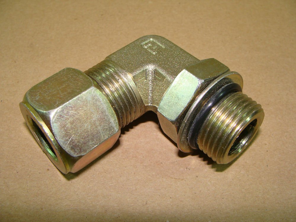NEW PARKER 12 C5BU-S 3/4" SAE - ORB 90 DEGREE CONNECTOR COMPRESSION TUBE FITTING
