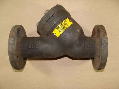 NEW CONBRACO MODEL F1 1-1/2" CAST IRON FLANGED Y STRAINER 304 STAINLESS ...