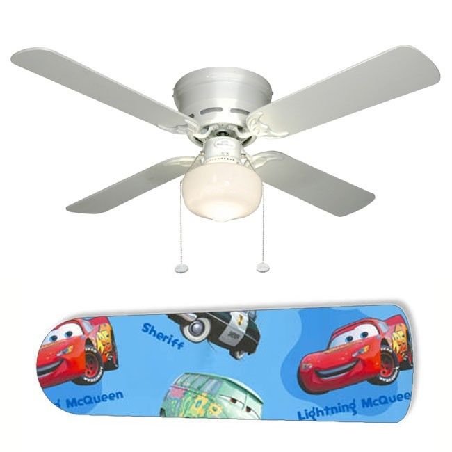 Blue Cars Lightning Mater Ceiling Fan w/light kit or blades only or ...