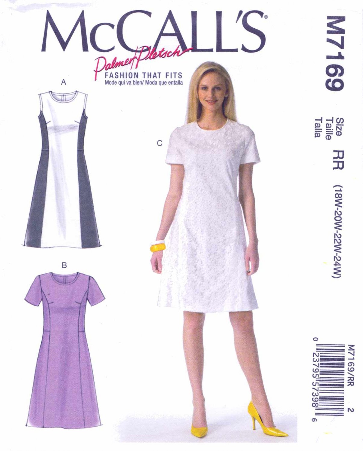 Mccall's Sewing Pattern 7169 Misses Size 8-16 Palmer Pletsch Classic A