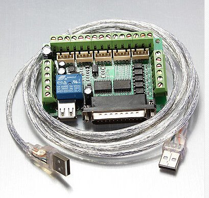 1pc 5 Axis CNC Breakout Board For Stepper Driver Controller Mach3 Mach 3 Arduino