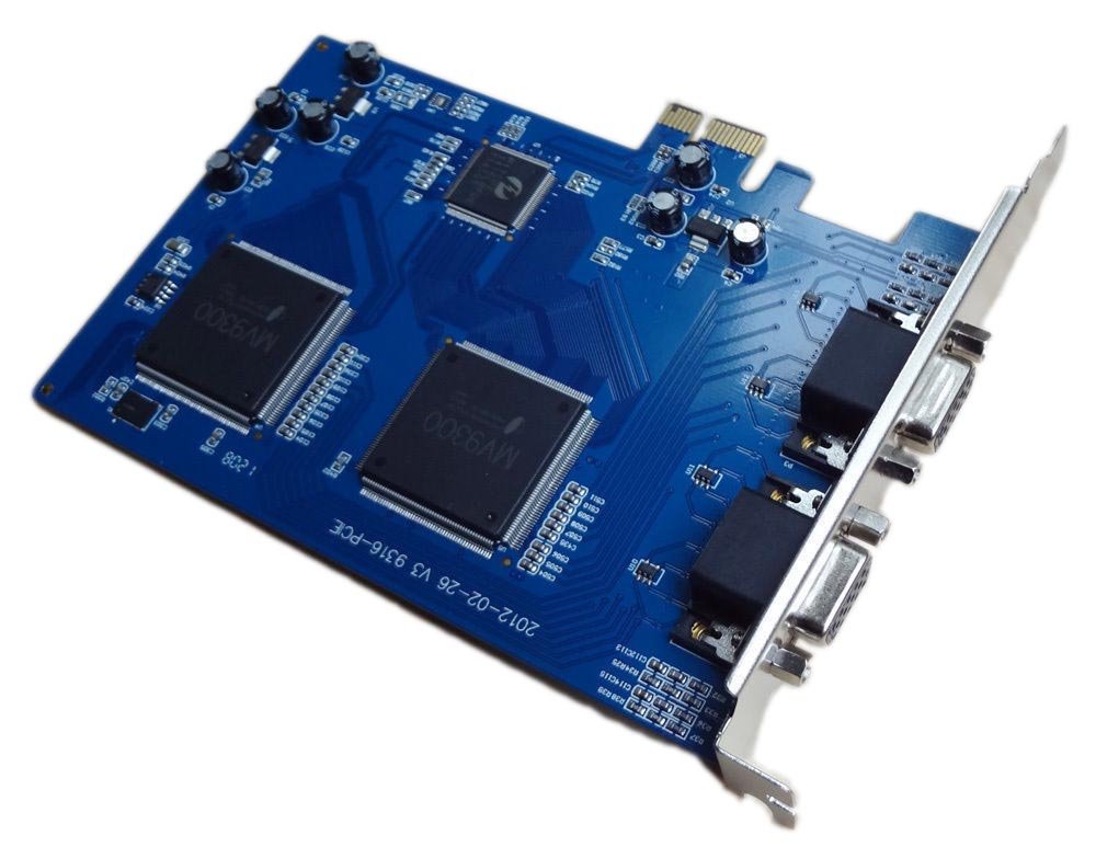 16 CH PCIE PCI-E CCTV Camera Video Capture 16CH PCIE DVR Card Support ...