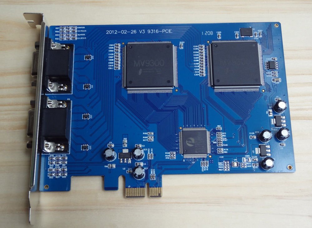 16 CH PCIE PCI-E CCTV Camera Video Capture 16CH PCIE DVR Card Support ...