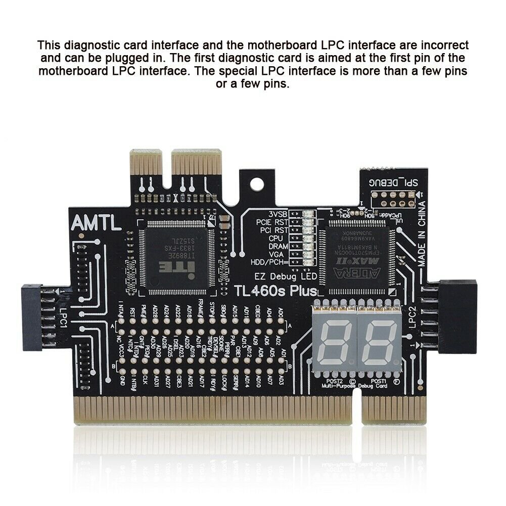 Upgrade PCI PCIE LPC EC Hardware Mainboard Diagnose Card Tester ...