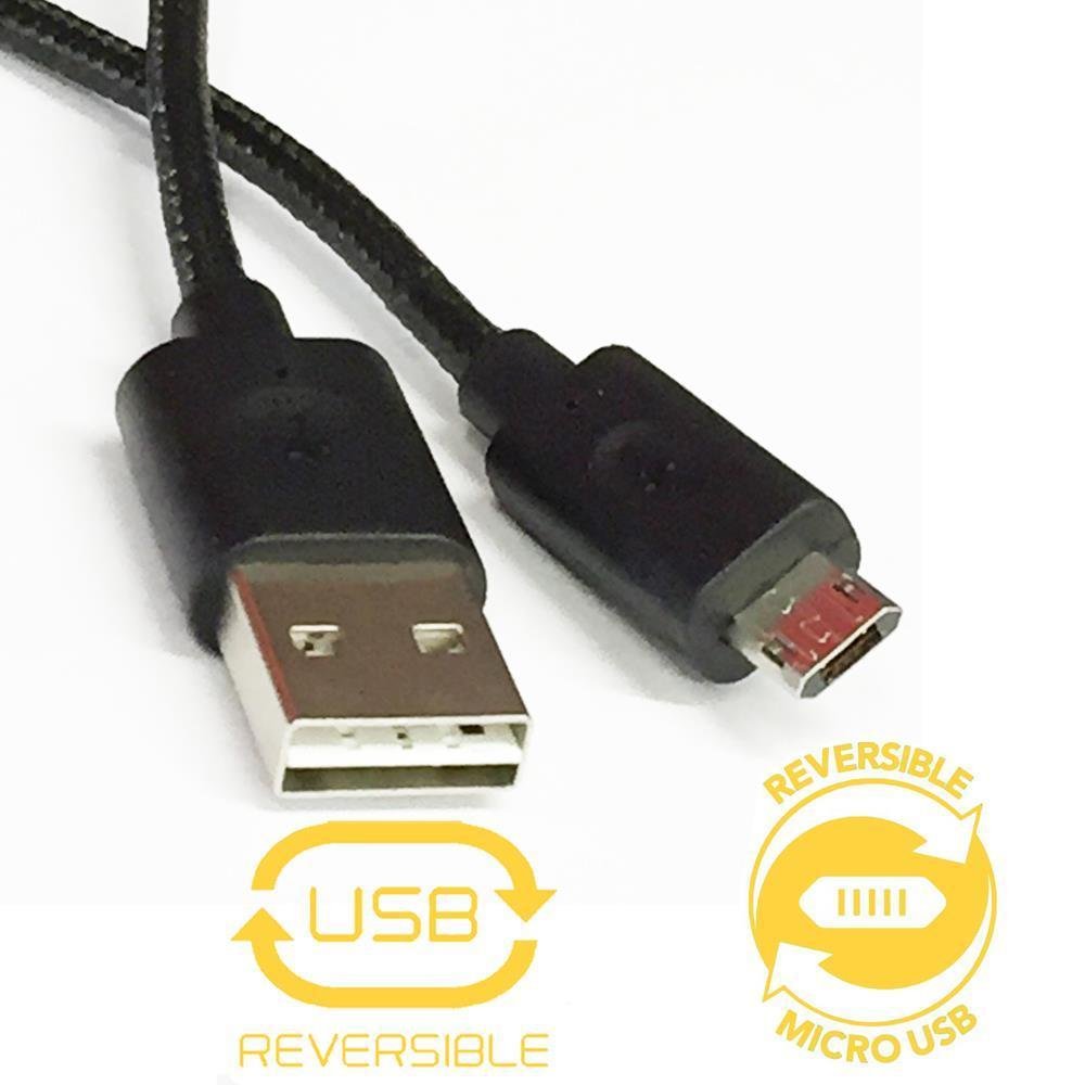 Double-Sided Reversible Micro USB to Reversible USB 2.0 Sync/Charging ...