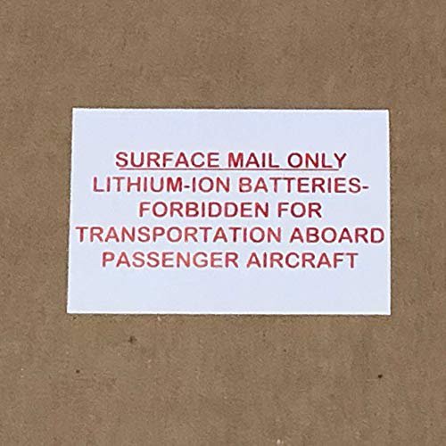 Lithium-ion Batteries Surface Mail Only Labels 2 x 3 Inch 500 Stickers ...