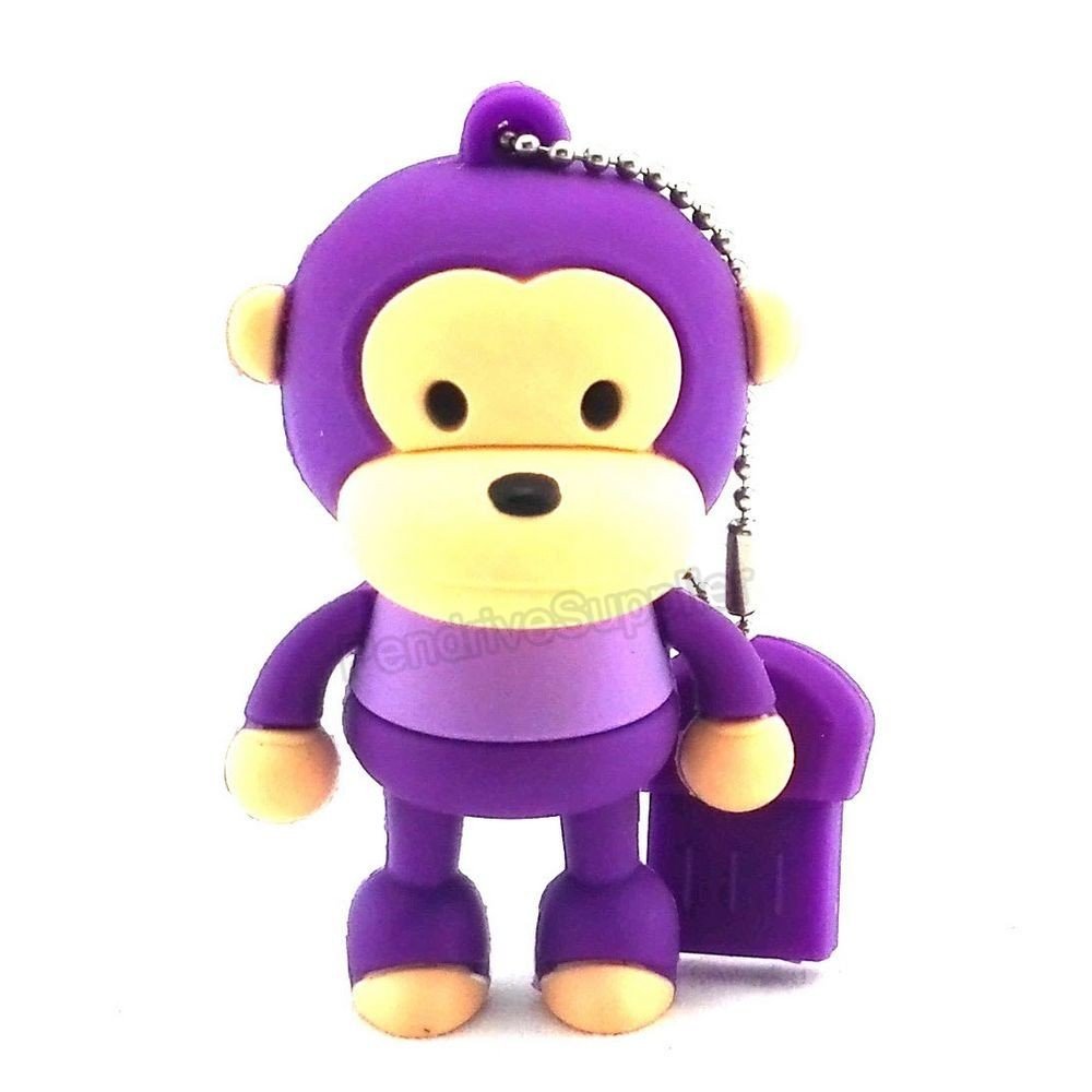 16GB Purple Pendrive Monkey USB Flash drive Memory Thumb Stick lA423