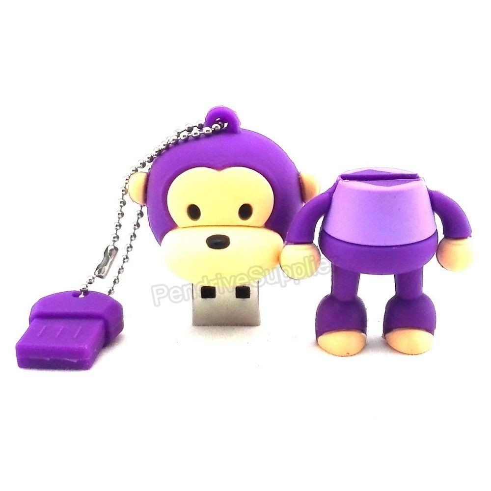 16GB Purple Pendrive Monkey USB Flash drive Memory Thumb Stick lA423