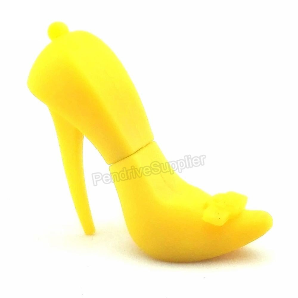 16GB Yellow Pendrive 3D High Heeled Shoe Lady USB Flash drive Memory ...
