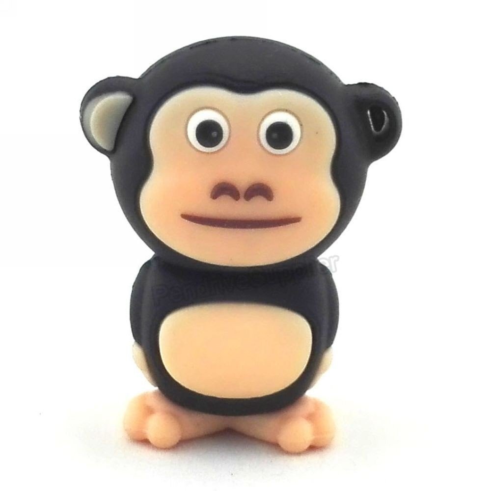 16GB Black Pendrive Lovely Monkey Shape USB Flash drive Memory Thumb ...
