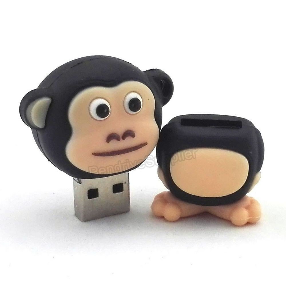 16GB Black Pendrive Lovely Monkey Shape USB Flash drive Memory Thumb ...