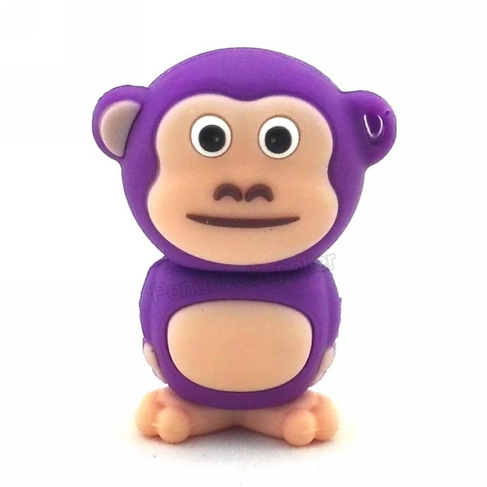16GB Purple Pendrive Lovely Monkey Shape USB Flash drive Memory Thumb ...