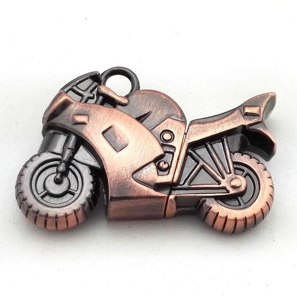 16GB Copper Pendrive Racing Metal Motorcycle Model USB Flash drive ...