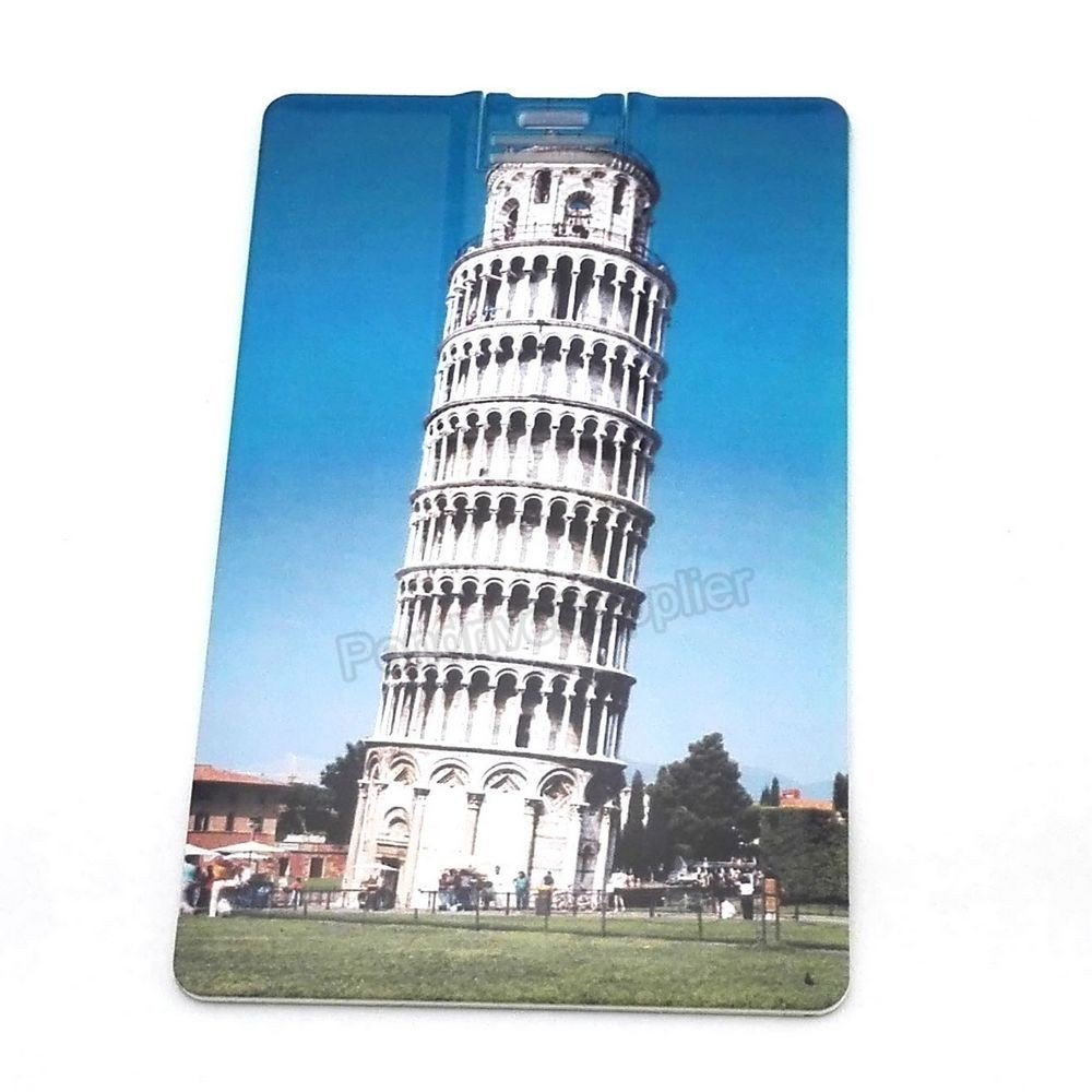 16GB Pendrive The Leaning Tower of Pisa Bank Card Design USB Flash ...