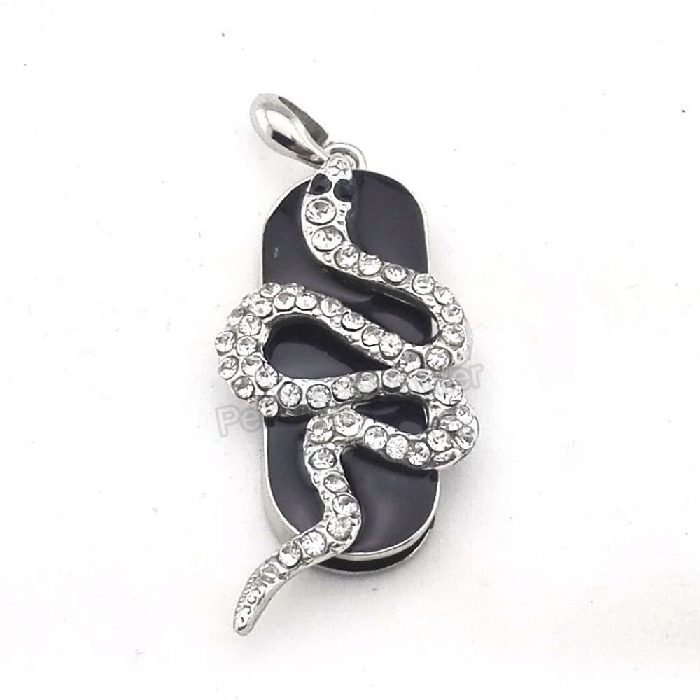 16GB Silver Pendrive Snake Crystal USB Flash drive Memory Thumb Stick lM009