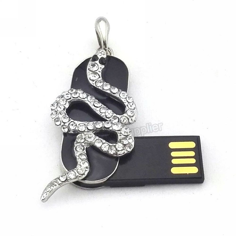 16GB Silver Pendrive Snake Crystal USB Flash drive Memory Thumb Stick lM009
