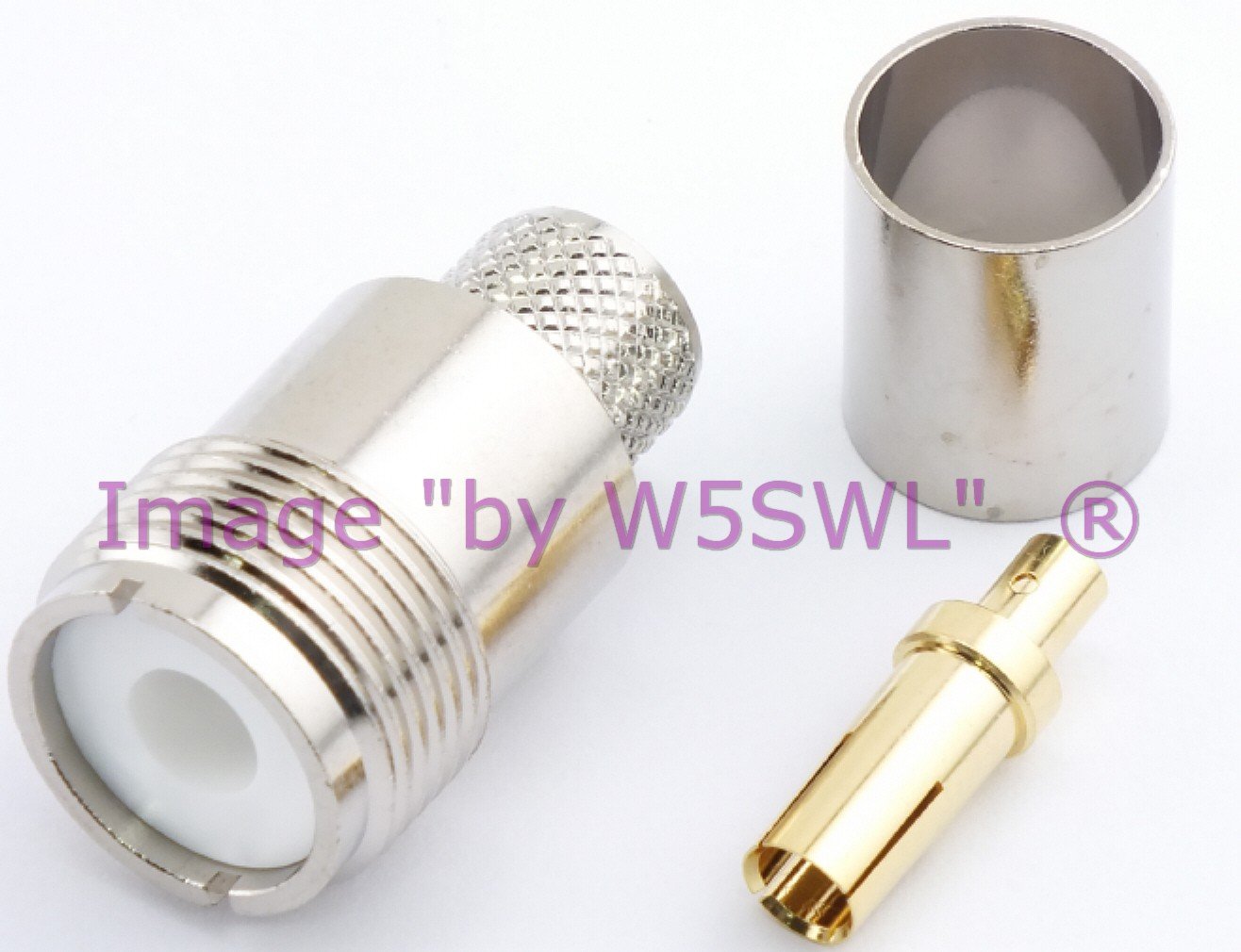 Coax Connector UHF Female Crimp for RG-8 RG-213 Series Cable - by W5SWL