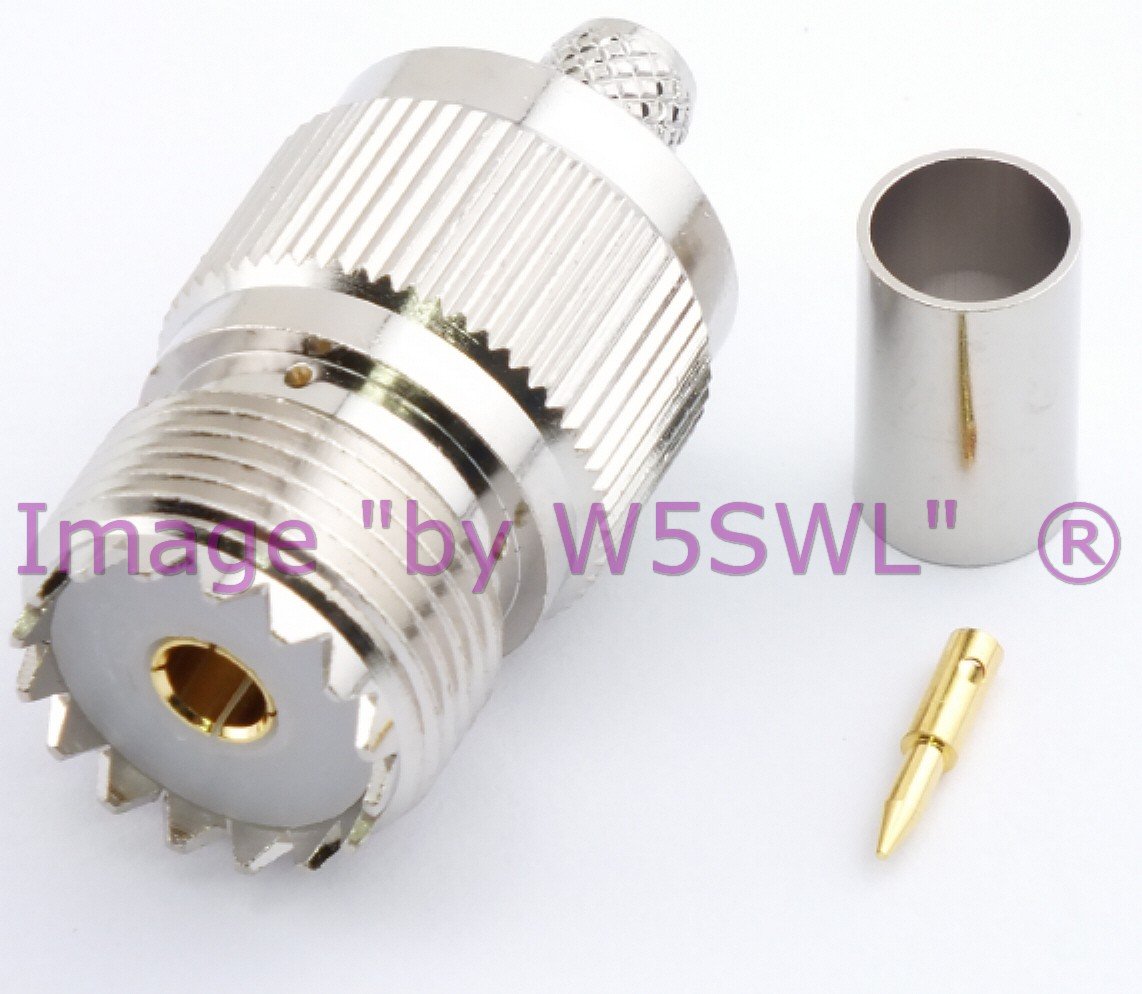 Coax Connector UHF Female Crimp for RG-8X LMR-240 Series Cable - by W5SWL